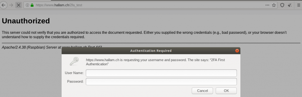 Apache and Two-factor Authentication (2FA) using LDAP accounts – John's Blog